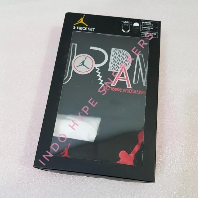 Jual Air Jordan Infant Set 6-12 Months Original Black White (Jumper ...