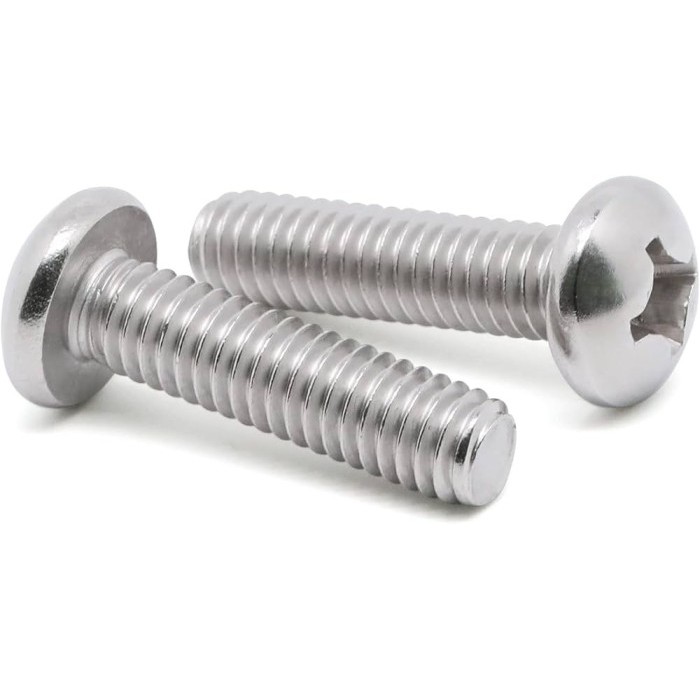 Jual Baut JP M4X35 Machine Screw M4 X 35 Pan Head 4X35 Baut Obeng + Kepala Bulat Stainless SS304 ...