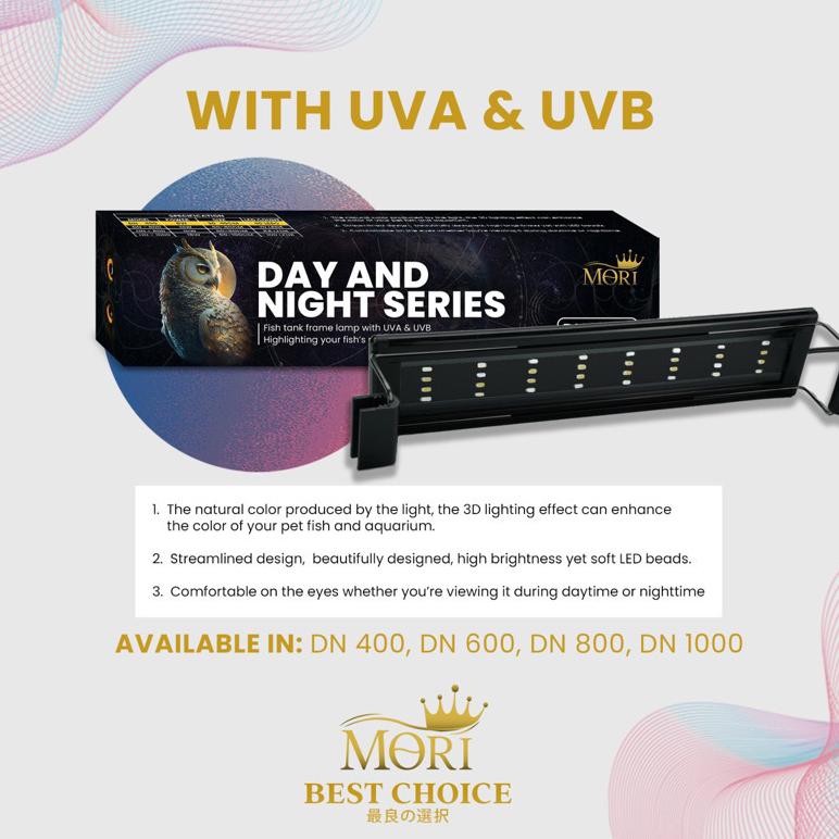 Jual LAMPU AQUARIUM GANTUNG MORI DAY NIGHT SERIES 3 MODE LAMPU LED UVA UVB | Shopee Indonesia