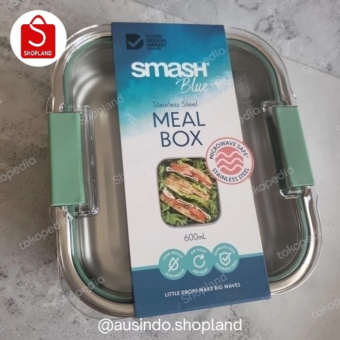 Jual smash blue bento box lunch box sistema to go stainless steel ...