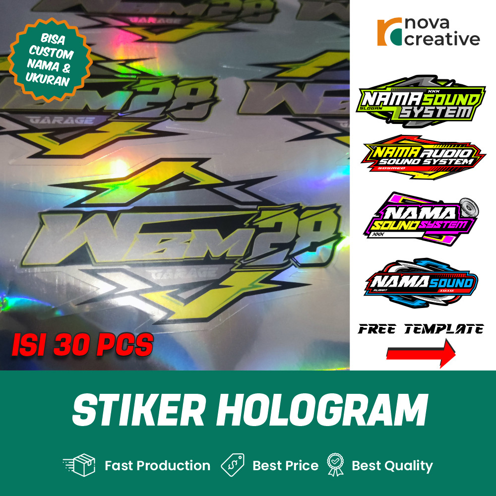 Jual Stiker Hologram Sticker Hologram Cutting Sound System Bengkel ...