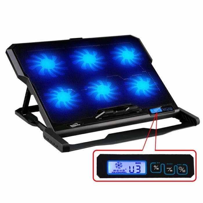 Jual ice coorel cooling pad laptop pendingin laptop Gaming pad 6 kipas ...