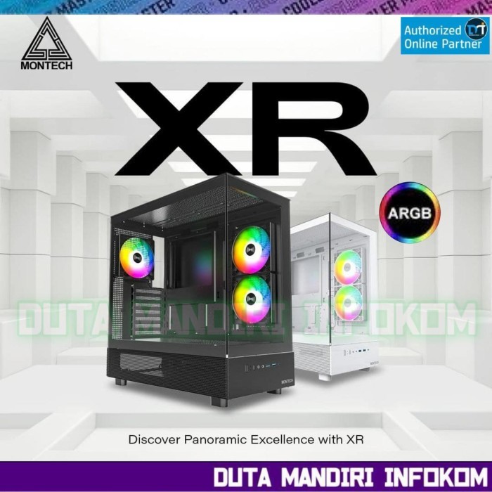 Jual Jual MONTECH XR - ARGB Tempered Glass Panoramic View Mid Tower ATX ...