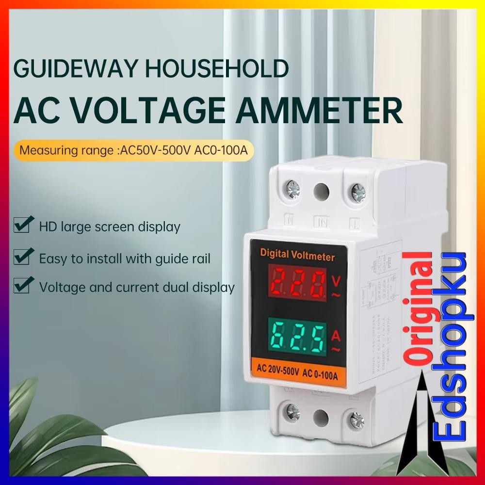 Jual Alat Cek Listrik MCB Digital Din Rail Over Voltage Current ...
