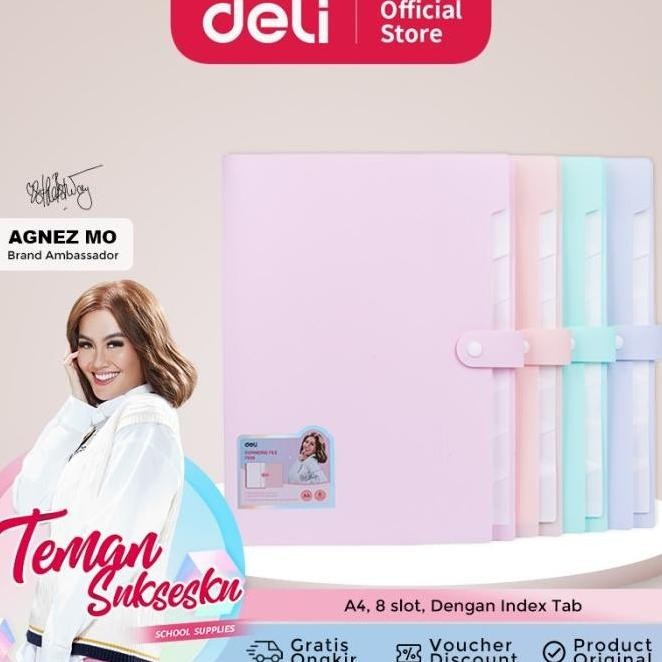 Jual [DELI X AGNEZ MO] DELI EXPANDING FILE TAS DOKUMEN MAP HARMONIKA CF698 | Shopee Indonesia