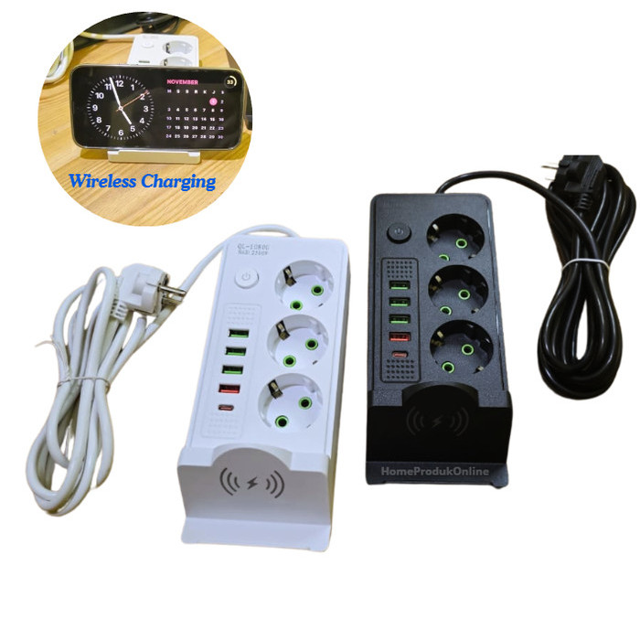 Jual Stop Kontak Colokan Listrik Usb Type C EU Plug Wireless Charging 2500W | Shopee Indonesia