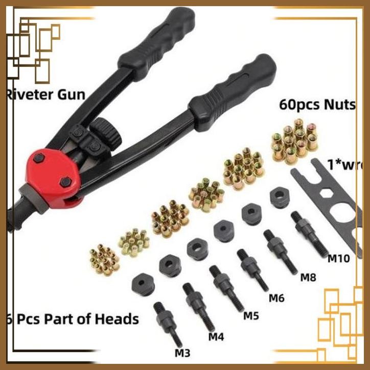Jual [HST] TANG RIVET GUN HAND THREADED RIVETER NUTS GUNS WITH NUTS 605 ...