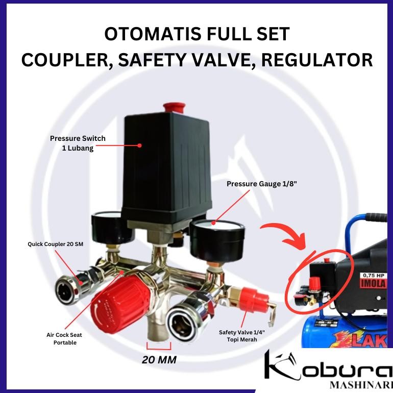 Jual Ele Pressure Switch Otomatis Full Set Komplit Coupler, Safety ...