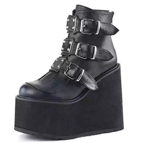 Jual Sepatu Platform Punk Baru Ukuran Besar Sepatu Bot Pendek Amerika ...