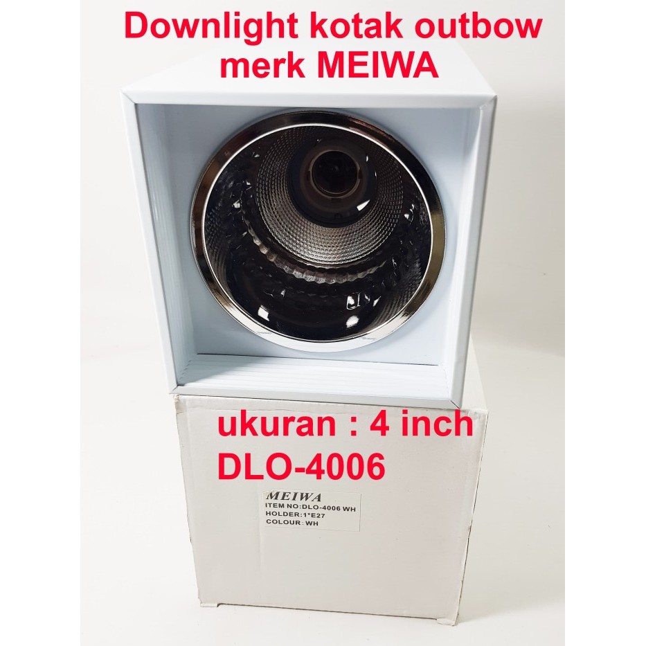 Jual Produk Baru!! Kap Rumah Lampu Downlight Outbow KOTAK E27 4 Inch ...