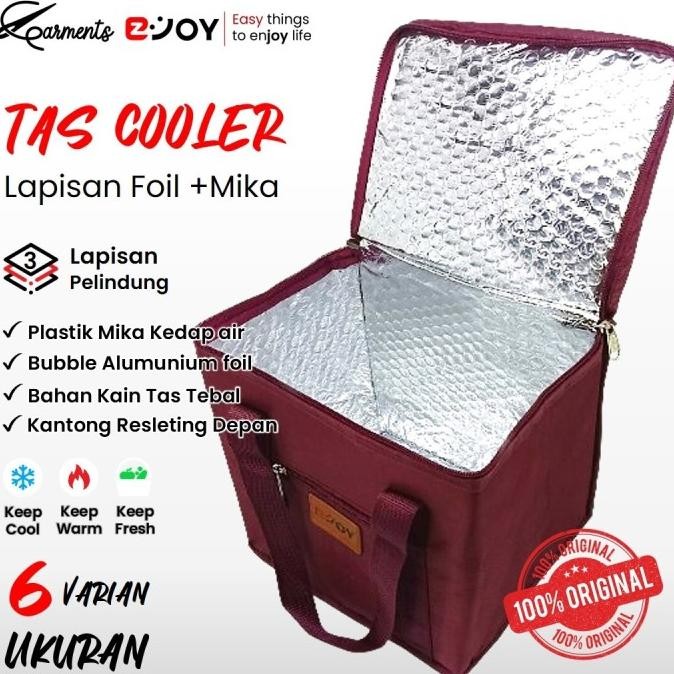 Jual TAS BEKAL THERMAL FOIL + MIKA WARNA MERAH 6 UKURAN MEREK EZJOY ...