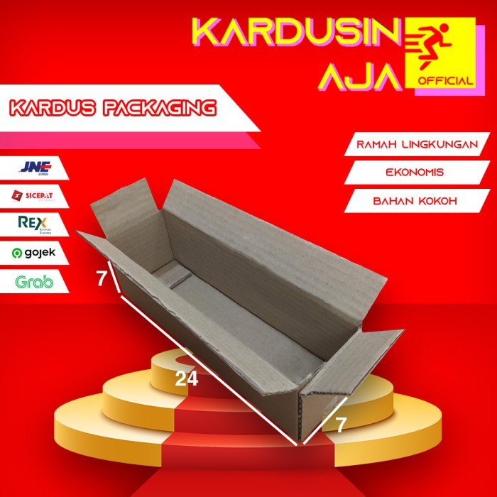 Jual 24X7X7 CM KARDUS BOX PACKAGING PACKING KARTON DUS KOTAK SHEET ...