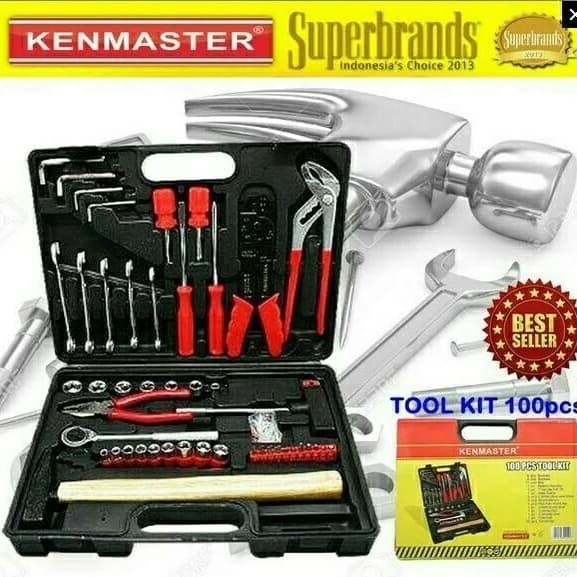 Jual KenMaster Toolkit Tool Kit N2 100pcs / Alat Tukang Lengkap ...