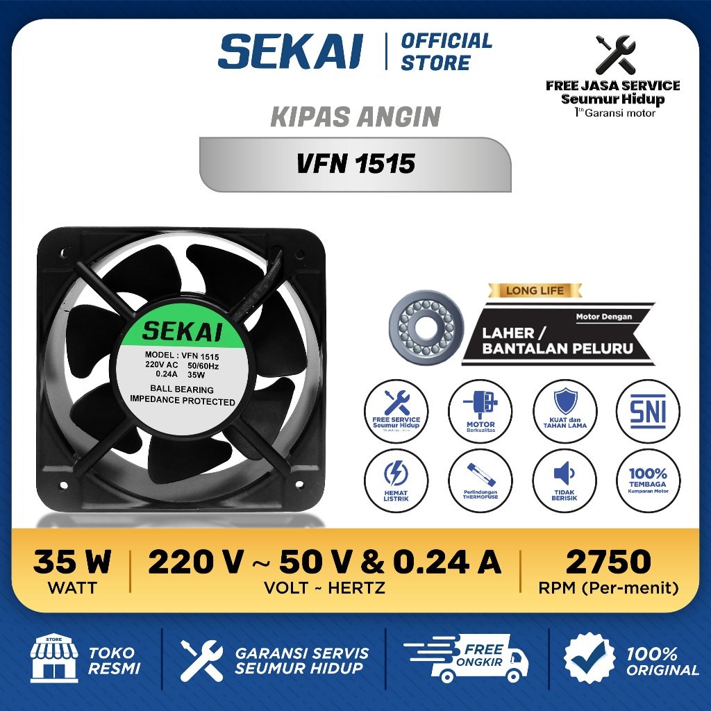 Jual SEKAI Cooling Fan / Kipas Angin mini Partisi Sirkulasi Cooling Fan ...