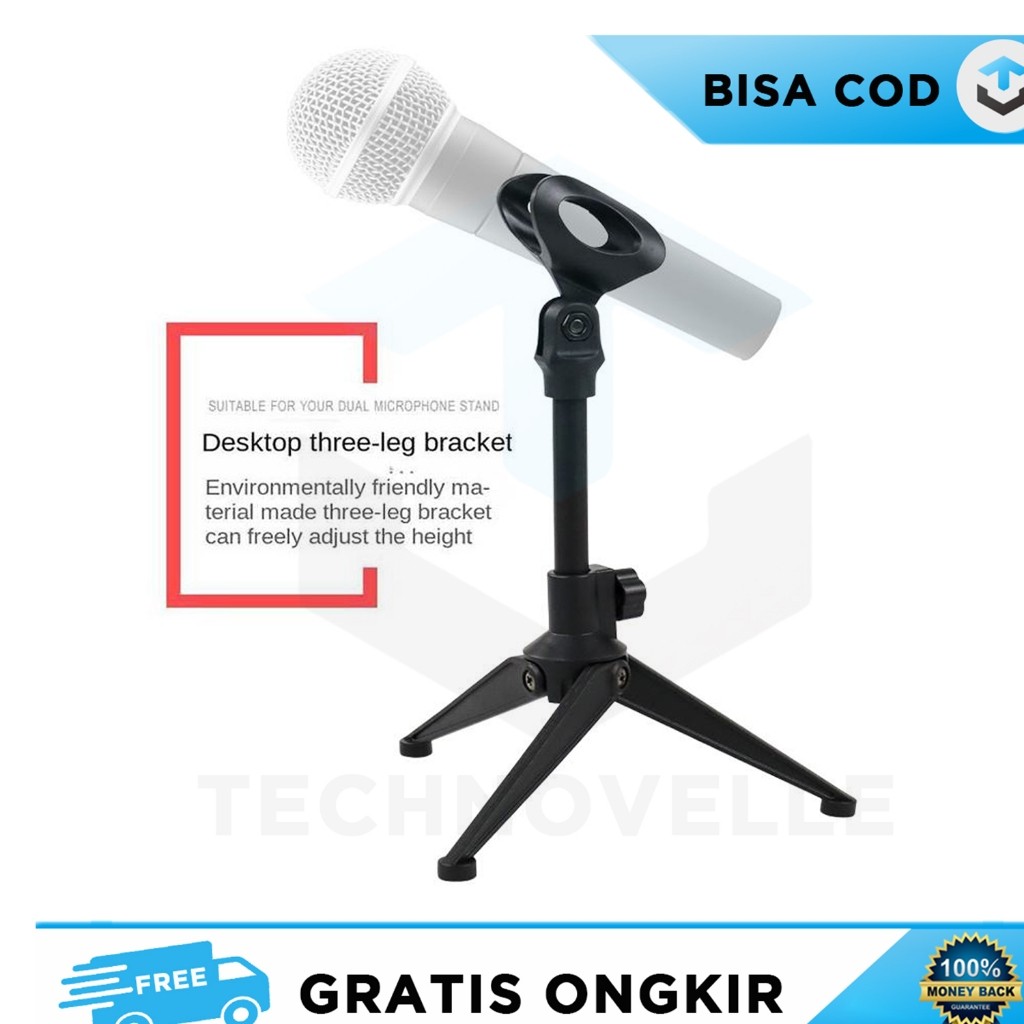 Jual STAND MICROPHONE HOLDER MATERIAL ALUMUNIUM DESAIN EKONOMIS DAN STABIL | Shopee Indonesia