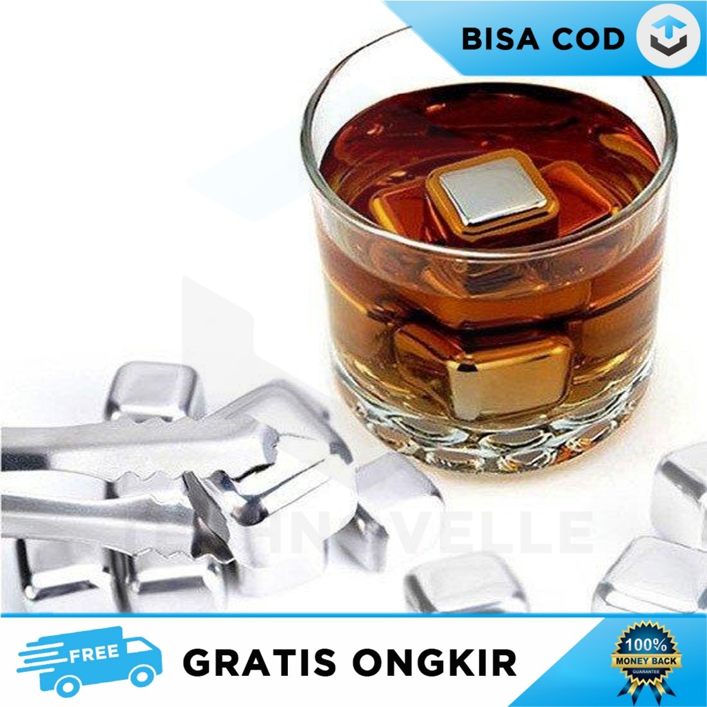 Jual ES BATU REUSEABLE FOOD GRADE CUBE STAINLESS STEEL PAKAI ULANG 8 ...