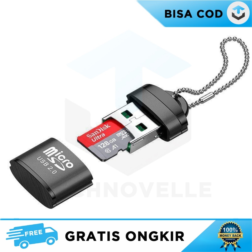 Jual PEMBACA KARTU MEMORI USB CARD READER MINI GANTUNGAN MICRO SD TF57 ...