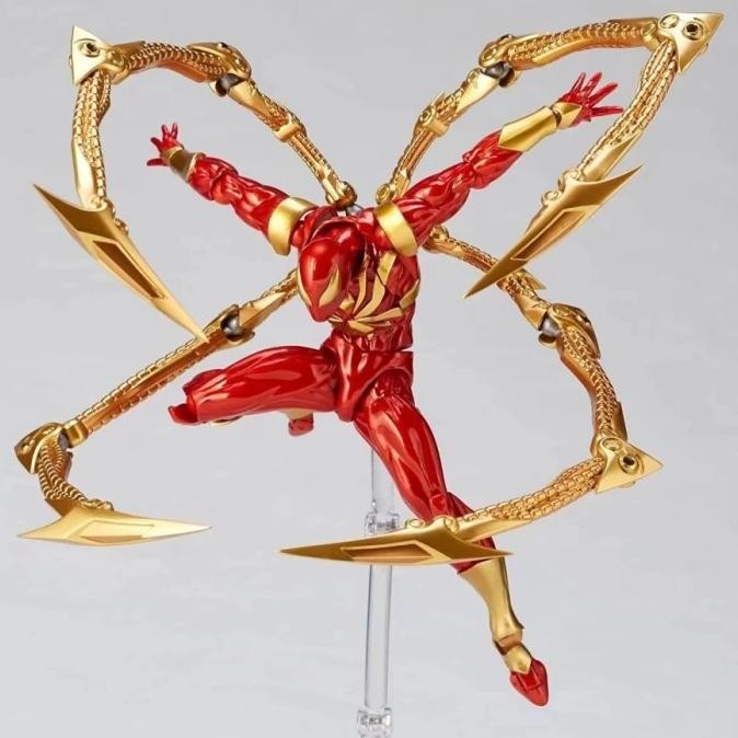 Jual Revoltech Red Iron Spider Comic Version KWS Action Figure | Shopee ...