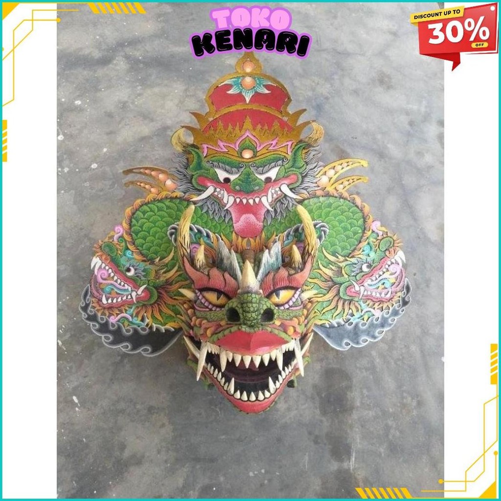 Jual Terbaik Flash Sale Cod Terlaris Barongan Devil Sungut Full Kayu ...