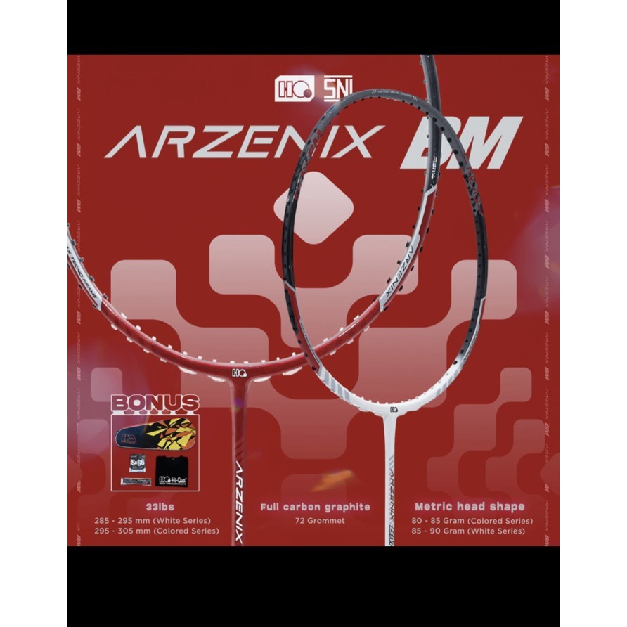 Jual Raket Badminton HQ HI-QUA HIQUA ARZENIX BM3/BM4/BM5/BM7/BM8/BM9 ...