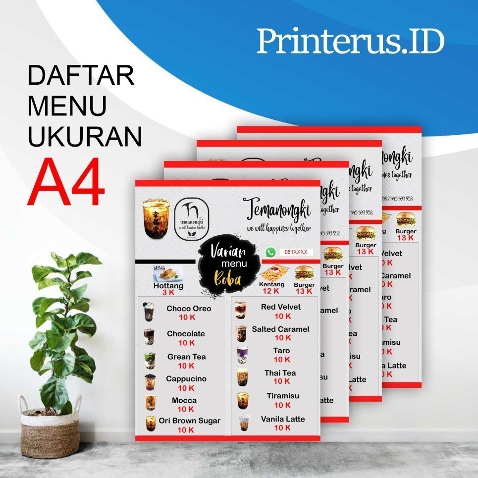 Jual AMBIL HARGA PROMO Print Banner Spanduk Baligo daftar menu LEMBARAN ...