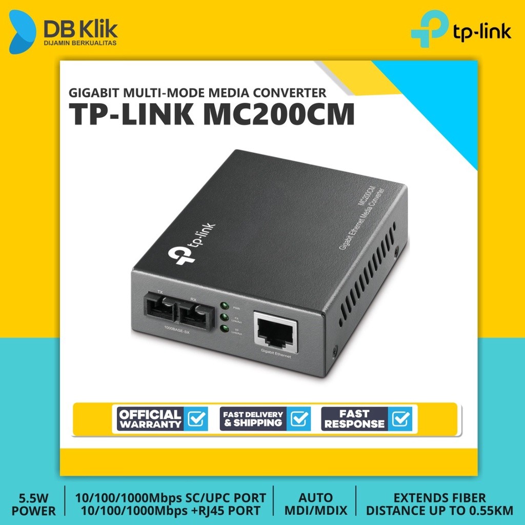 Jual Tp-Link Media Converter Mc200Cm Gigabit Multi Mode - Tplink Mc ...