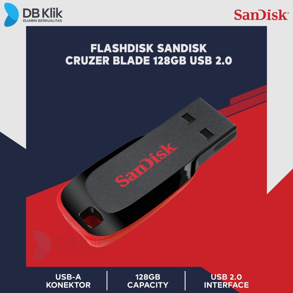 Jual Sandisk Flashdisk Cruzer Blade 128Gb Usb 2.0 - Usb 128Gb | Shopee ...