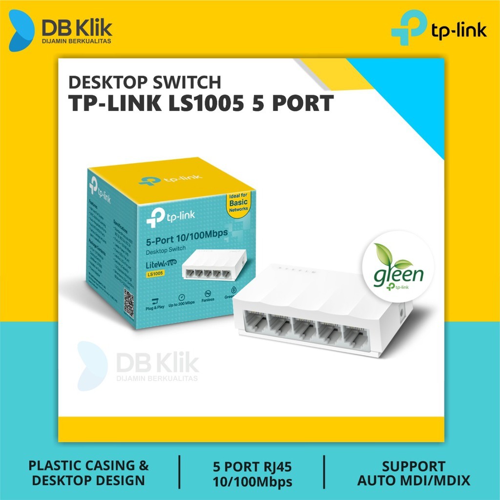 Jual Tp-Link Desktop Switch Tp Link Ls1005 5Port 10/100Mbps - Tplink Ls ...