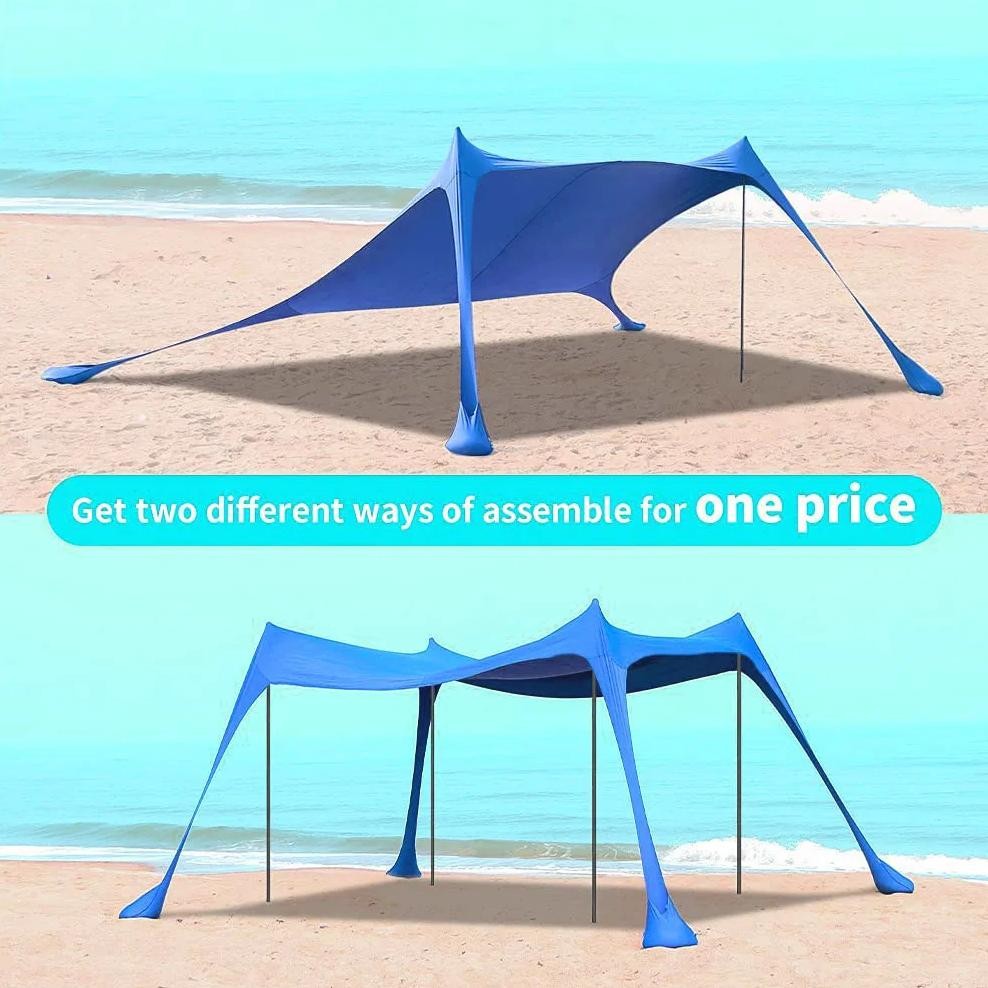 Jual outdoor beach tent sun shelter camping shades tents windproof one ...