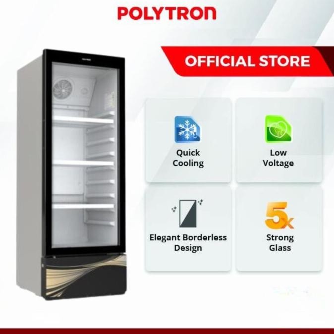 Jual best produk] POLYTRON SHOWCASE FASTCOOL BORDERLESS 230 LITER SCN ...