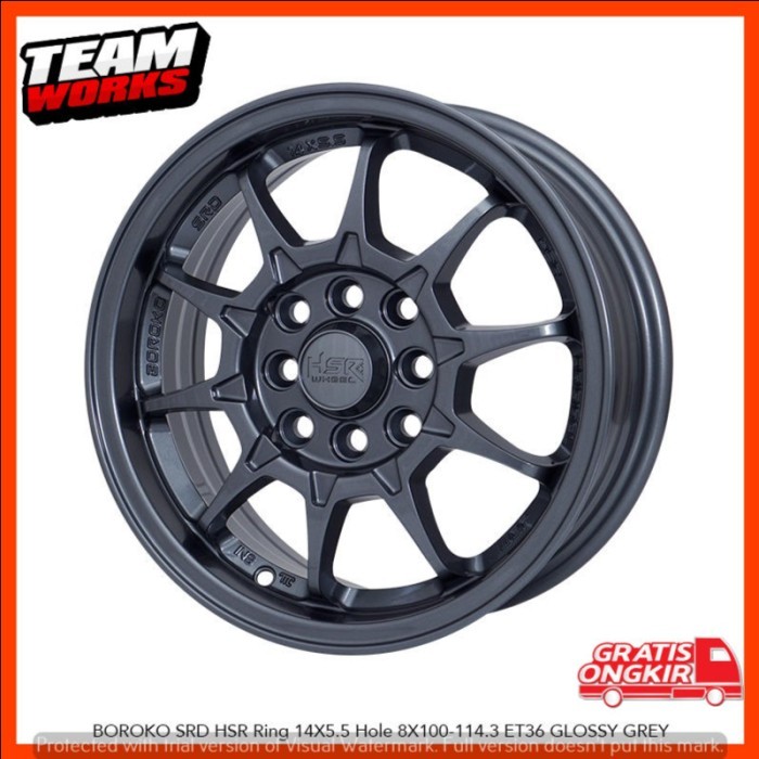 Jual VELG MOBIL RING 14 HSR TYPE BOROKO SRD PCD8X100-114,3 WARNA GREY UNTUK BRIO CALYA AGYA ...