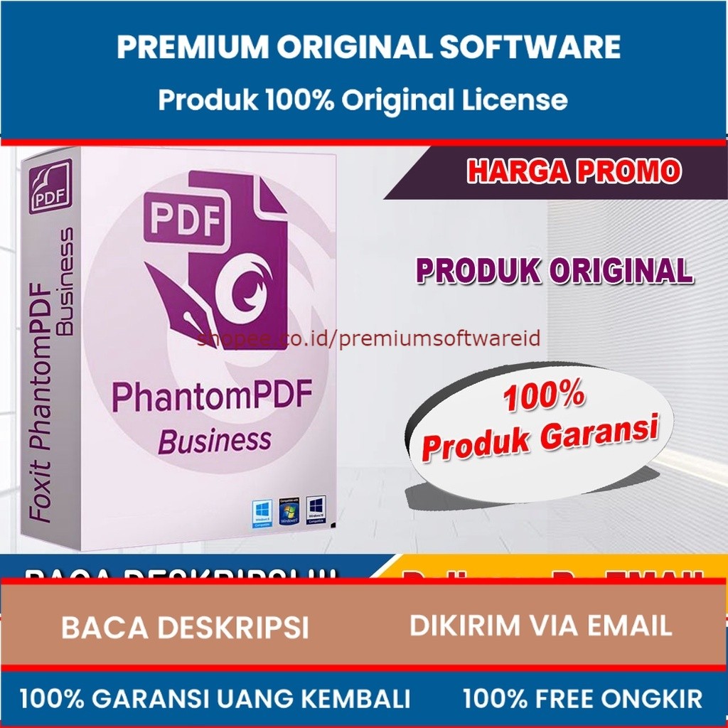 Jual Foxit PDF Phantom Reader Full Version Lifetime Pro - Software ...