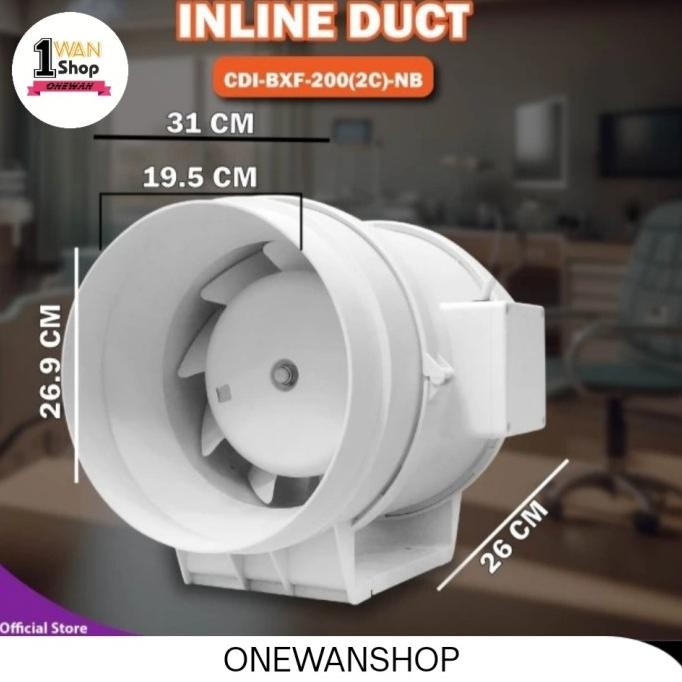 Jual 8 in blower penghisap asap dapur, restoran, mall, dll exhaust fan ...