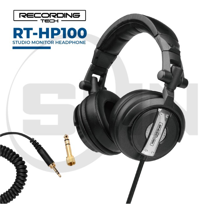 Jual Headphone Recording Tech Rt-Hp100 Studio Monitor Flat Headphones ...