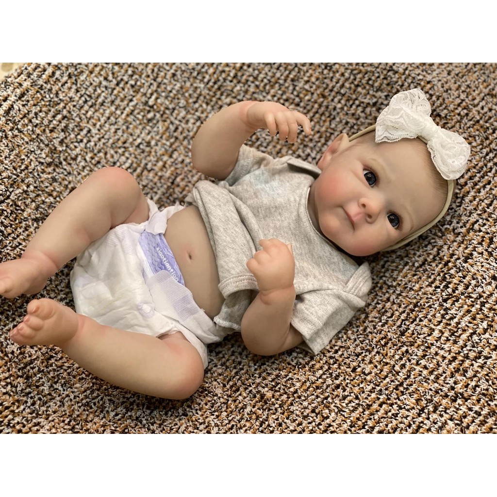 Jual cuddly bettie bebe reborn girl full body silicone doll 50cm ...