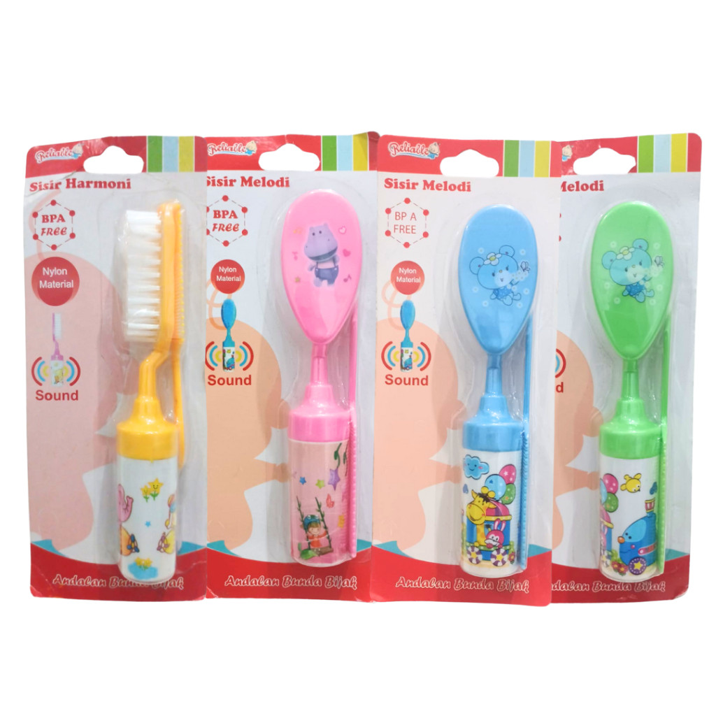 Jual MUSICAL SISIR & SIKAT BAYI RELIABLE - SET Baby Warna pink hijau ...