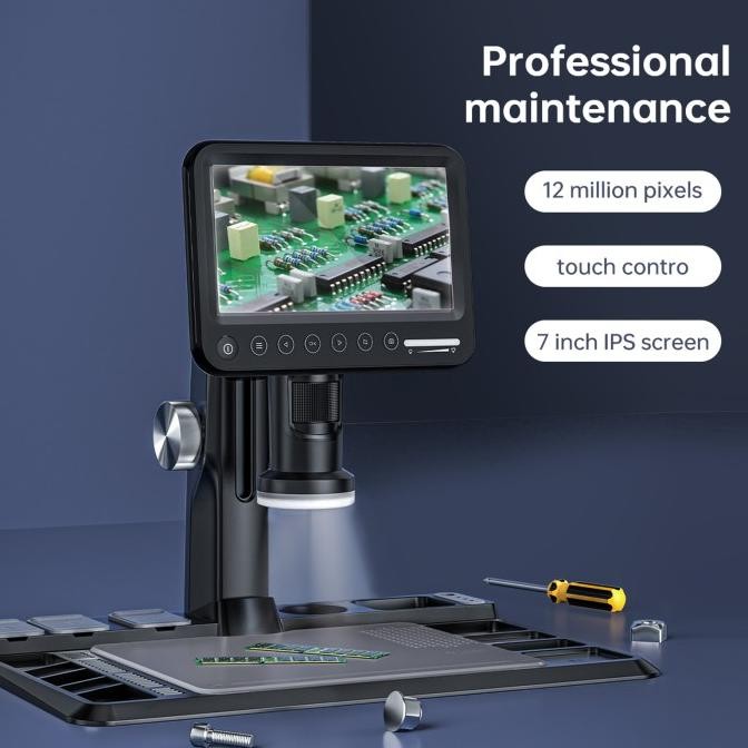 Jual 7Inch IPS Screen 178 Degree Wide Angle 12MP 50-1600x Zoom Digital ...