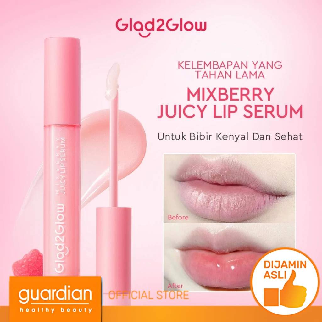 Jual Glad2Glow Mixberry Juicy Lip Serum 5.5Ml - Pelembab bibir | Shopee ...