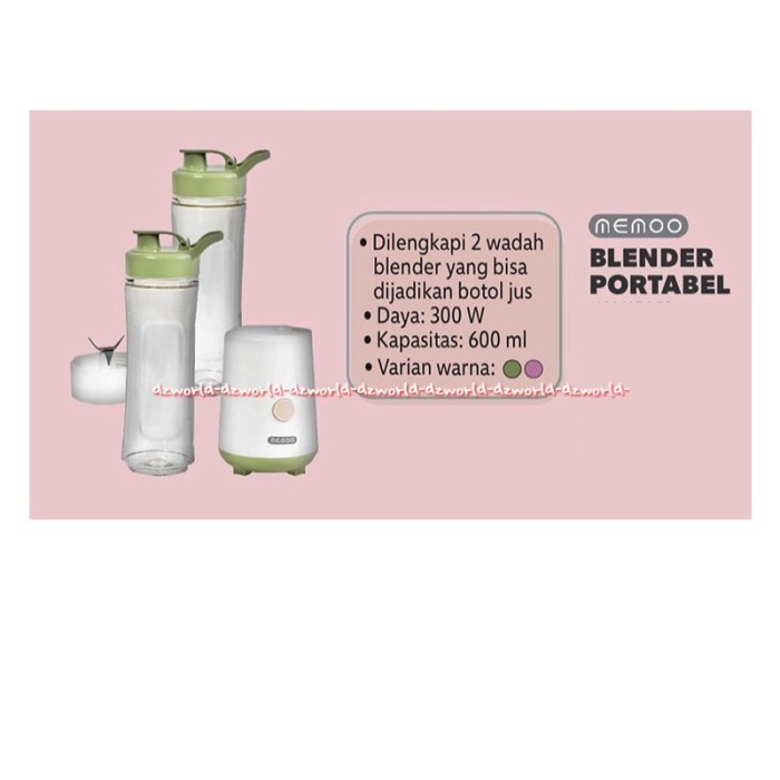 Jual Memoo Blender Portable Peralatan Blender bisa Jadi Botol Minuman ...