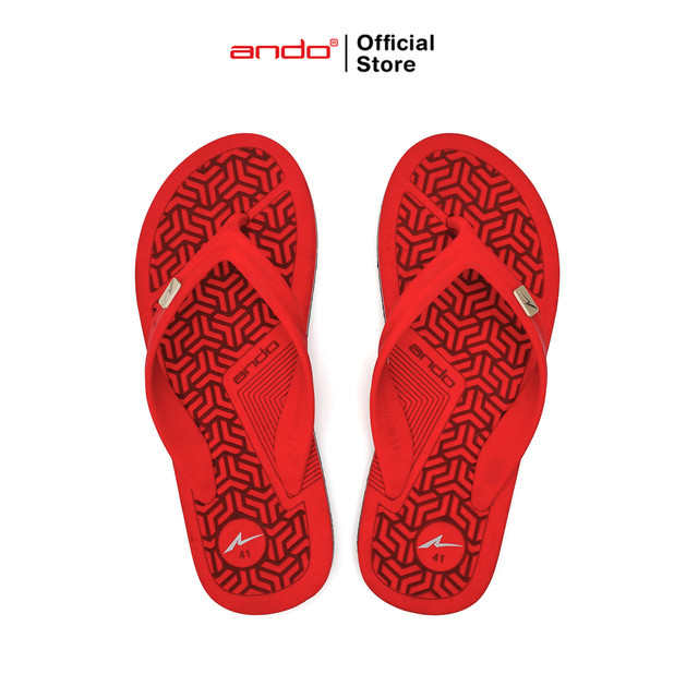 Jual Ando Official Sandal Jepit Prima Keren Pria Dewasa - Merah ...