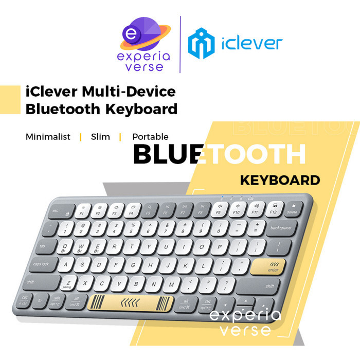 Jual HARGA DISC - iClever BK-50 Wireless Bluetooth 5.1 Keyboard Compact Slim untuk ipad, tablet ...