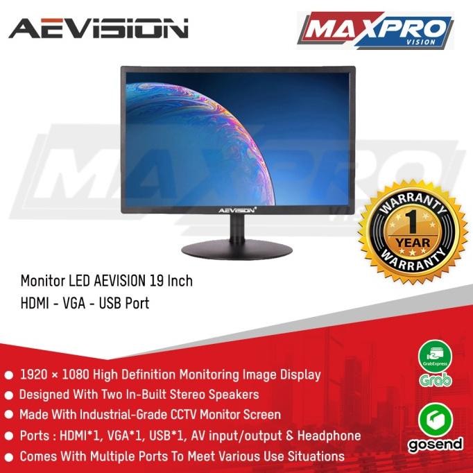 Jual Monitor Led Aevision 19 Inch Ae-Led19A-2K Hdmi Vga Speaker ...