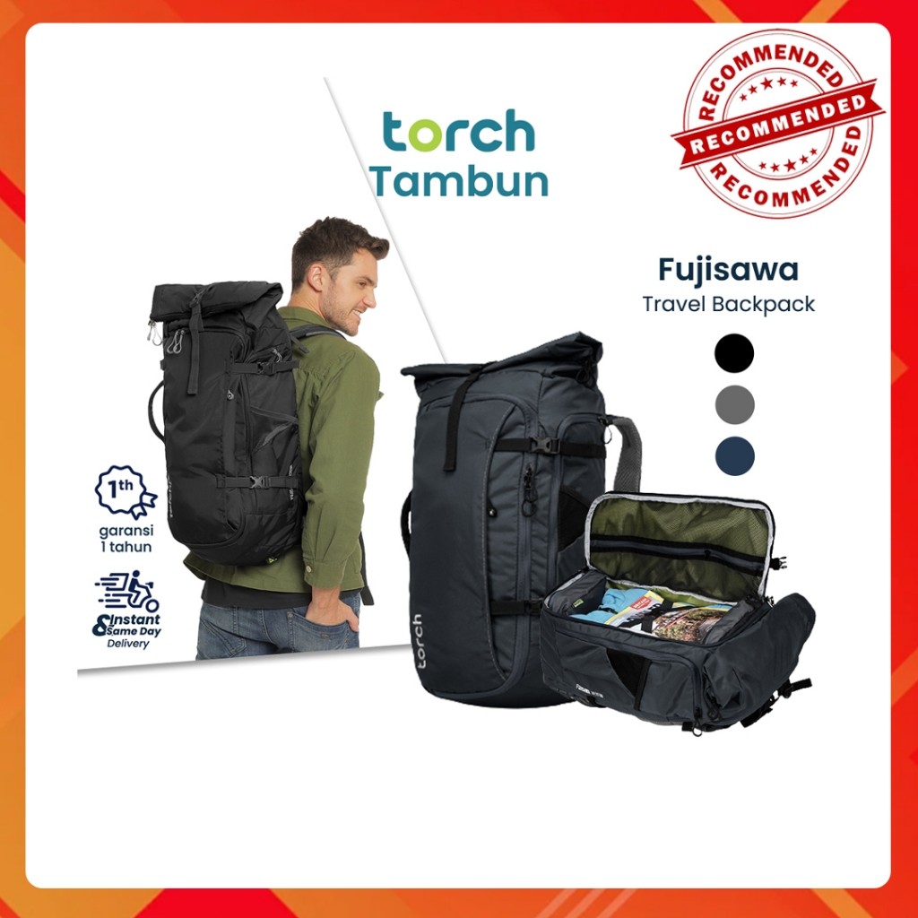 Jual TORCH Travel Tas Ransel Anti Air Fujisawa | Shopee Indonesia