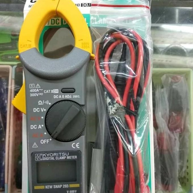 Jual Digital Clamp Meter AC DC Tang Ampere AC DC 400A Kyoritsu Kew Snap 203 | Shopee Indonesia