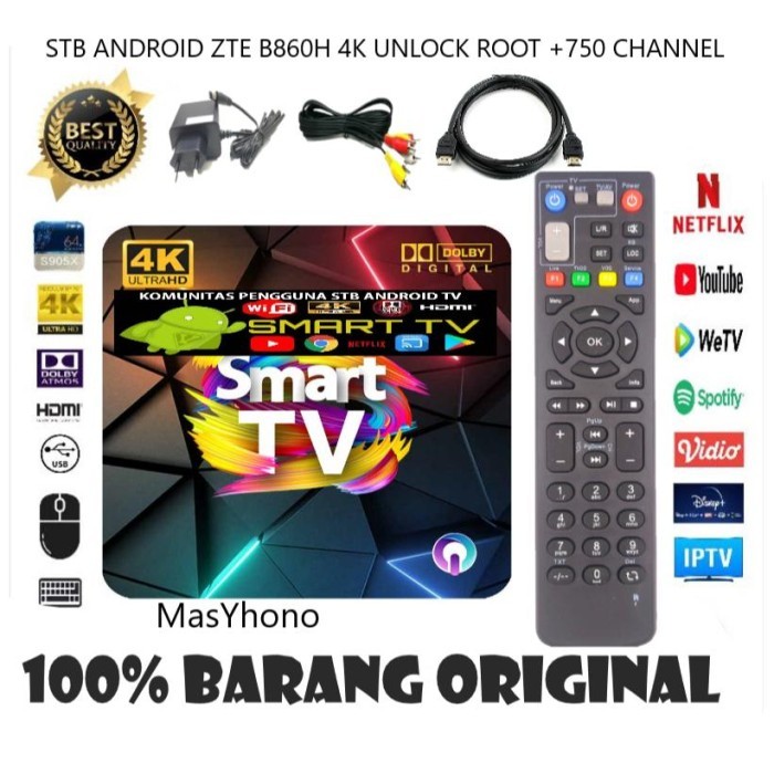 Jual Best STB ZTE B860H FULL aplikasi UNLOCK DAN ROOT +750 Channel | Shopee Indonesia