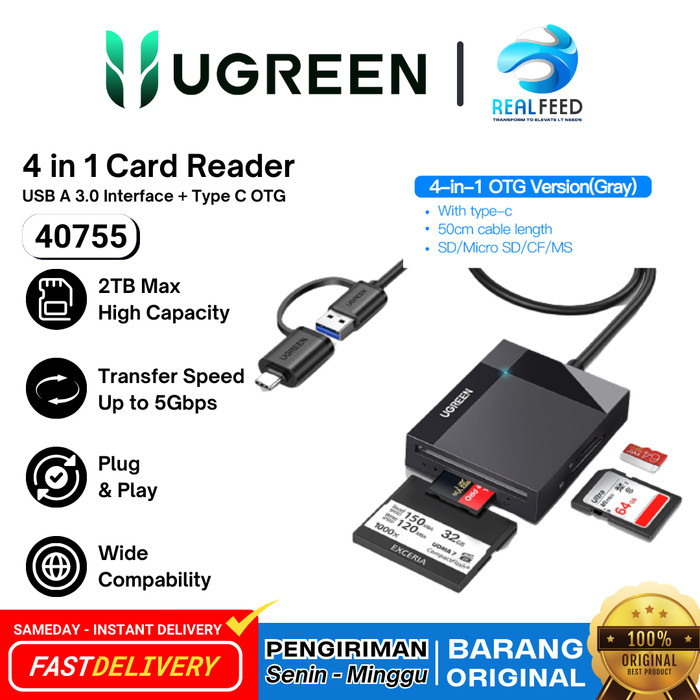 Jual HARGA DISC - Card Reader Type C 4 in 1 MICRO SD SD CARD MS PRO DUO ...