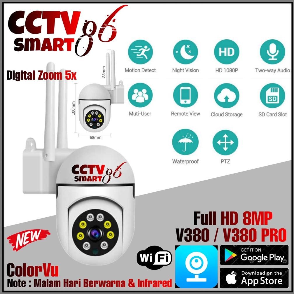 Jual IP Kamera Human Trueking IP PTZ Speed Dome mini Samart Camera Wireless V380 Pro Waterproof ...