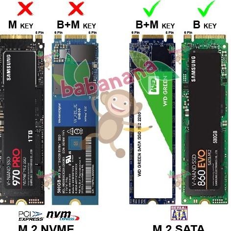 Jual Pcie X4 To Nvme M.2 Sata M Key B Key Adapter Ssd Converter Bracket ...