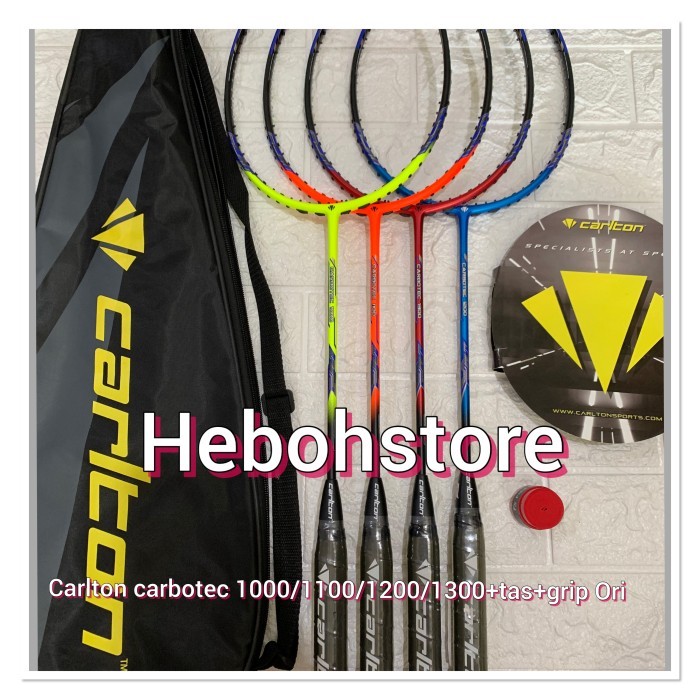Jual Raket Badminton CARLTON CARBOTEC 1000/1100/1200/1300+SENAR YONEX ...