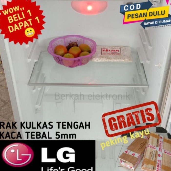 Jual RAK TENGAH KULKAS LG "CUSTOM SIZE" KACA FLOAT GLASS | Shopee Indonesia